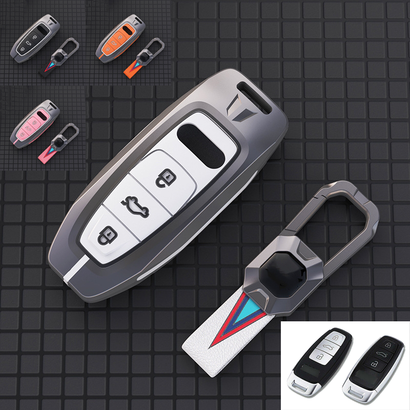 Zinc Alloy Car Key Fob Case Cover For Audi Q3 Q5 A3 A4 A6 A4L A6L A7 A8 ...