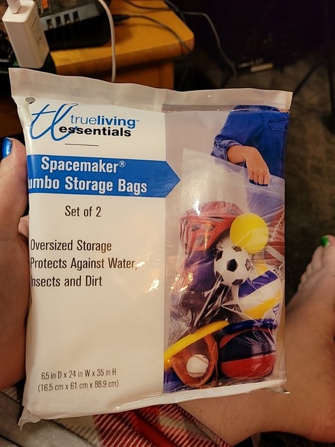 True Living Essentials Spacemaker Jumbo Clear Storage Bags Set of 2 for ...