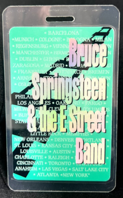 BRUCE SPRINGSTEEN & E STREET BAND 1999 REUNION TOUR LAMINATED BACKSTAGE ...