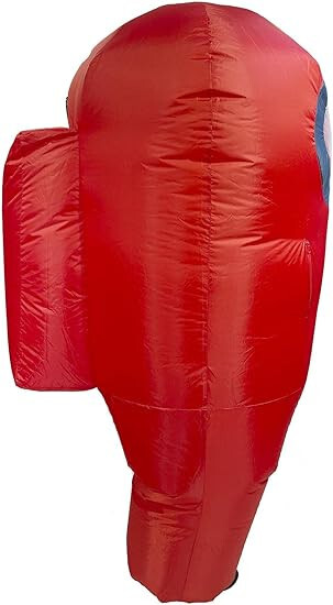 Party City Among Us Red Crewmember Kids Inflatable Costume, Standard ...