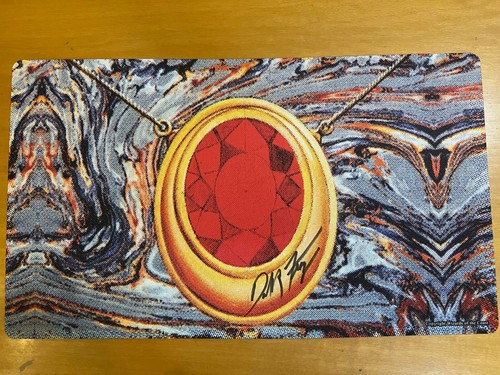 MOX RUBY PLAYMAT NEW MAGIC THE GATHERING MTG HAND SIGNED DAN FRAZIER | eBay