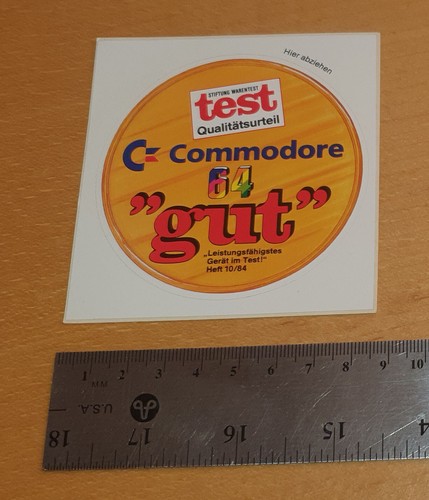 1980s Commodore Amiga computer game promo store sticker 500 1200 600 ...