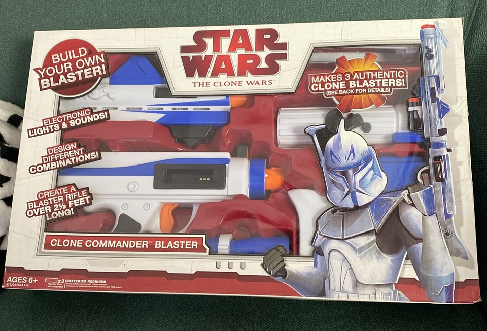 Star Wars 2009 Clone Wars Clone Commander Blaster NIB Build Your Own ...