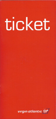 Virgin Atlantic Airways ticket jacket wallet 11/99 red [3124] | eBay