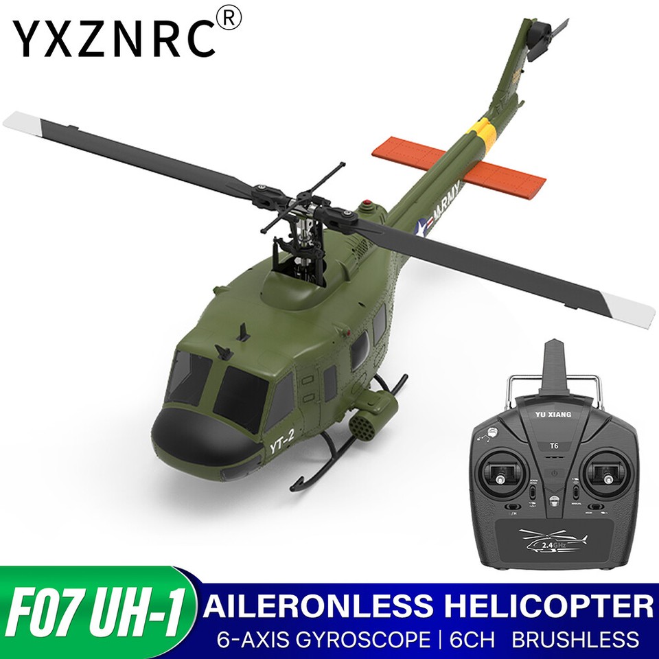 YUXIANG F07 UH-1 RC Helicopter Aircraft Aileronless 6CH 6-axis Gyro RC ...