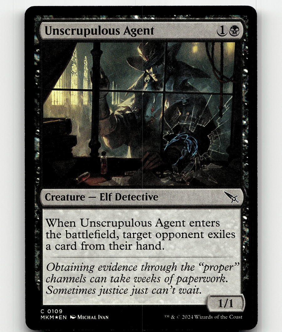 FOIL - MTG Unscrupulous Agent 109 - Murders at Karlov Manor | eBay