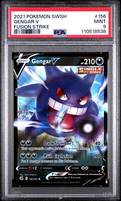 2021 GENGAR #156 V SWSH FUSION STRIKE POKEMON PSA 9 MINT | eBay