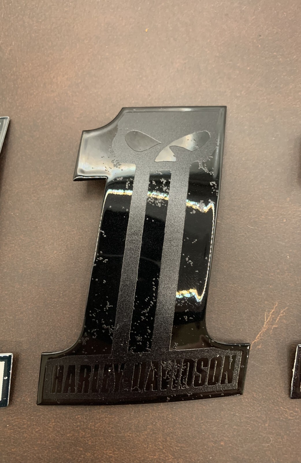 Custom metal tank emblems, Harley #1 badges with willie g | eBay