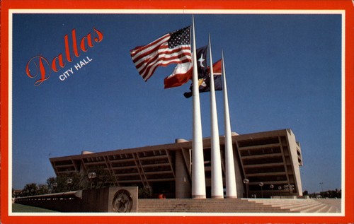 Dallas City Hall Flags vintage postcard e316 | eBay
