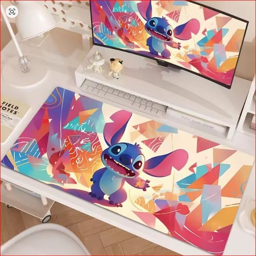 Stitch Cartoon Characters DisneyFriends Desk Mat Mouse Pad Gaming V15 ...