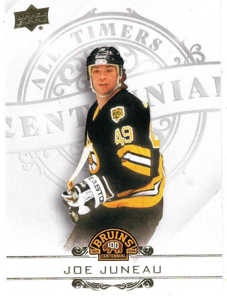 2023-24 Upper Deck Boston Bruins Centennial All-Timers Gold Joe Juneau ...