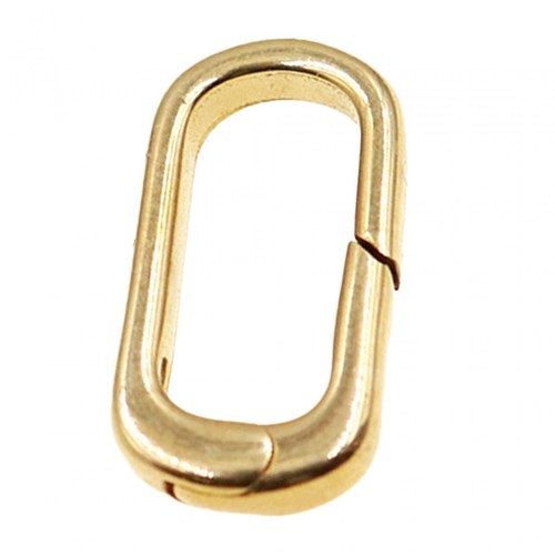 Solid Gold Oval Snap Push Connector Lock Metal Lobster Clasps Jewelry ...