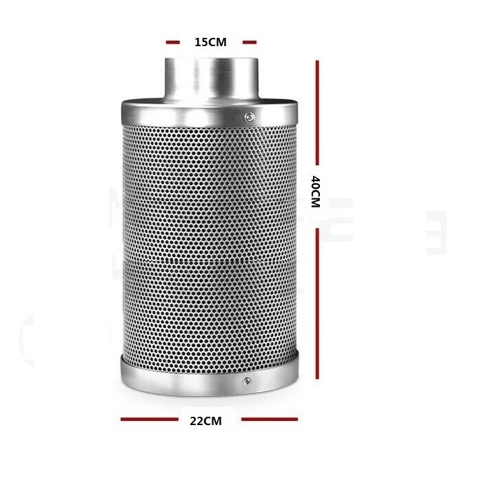 6" Inline Fan Carbon Filter kit Fan kit Duct Filter Hydroponic Flow ...