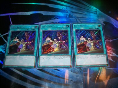 3x Left Arm Offering 1st Edition Secret Rare RA04-EN086 Yu-Gi-Oh! | eBay