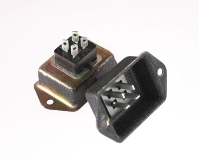 2x Beau Cinch P3304DB Jones 4 Pin Plug Male Connector Deep Bracket ...