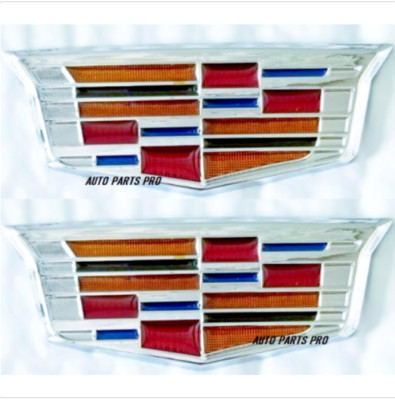2 X Cadillac Emblem Car Badge Decal Sticker CTS SRX STS ATS XLR SLS CT6 ...