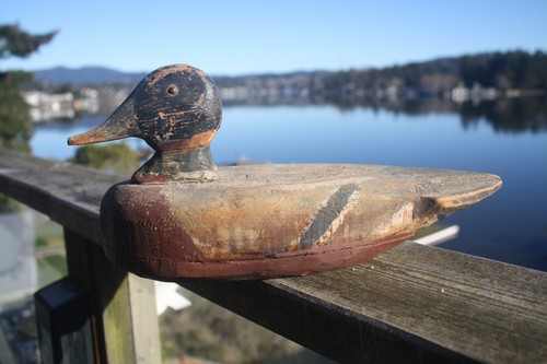 Mallard Drake duck decoy, hollow wood, OP, tack eyes. | eBay