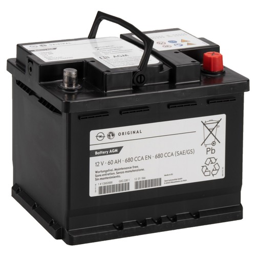 ORIGINAL GM Opel Autobatterie Starterbatterie 12V 60Ah 680 CCA EN ...
