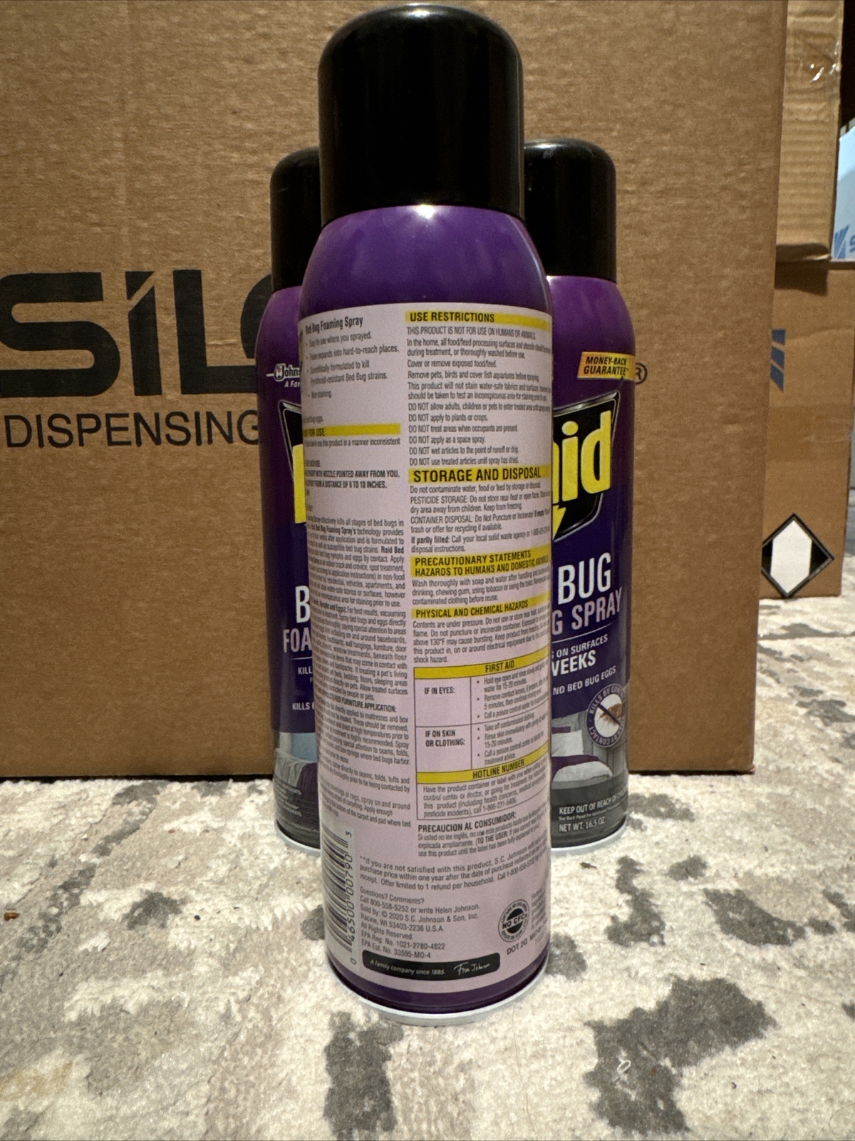Lot Of 3 Raid Max Bed Bug Foaming Spray Kills Bugs up to 4 weeks and ...