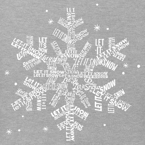 Life Is Good LS Shirt Crusher Vee LET IT SNOW SNOWFLAKE Chest48in Gray ...