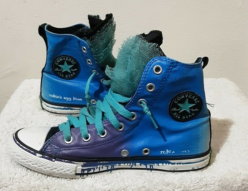 Converse All Star Girls Block Party Blue & Purple High Top Multicolored ...