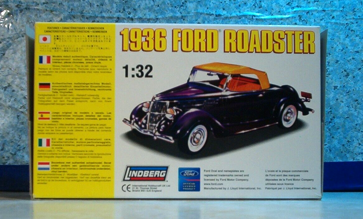 Ford 1936 Roadster 1:32 scale Lindberg Kit Open Complete /HOBBY TIME ...