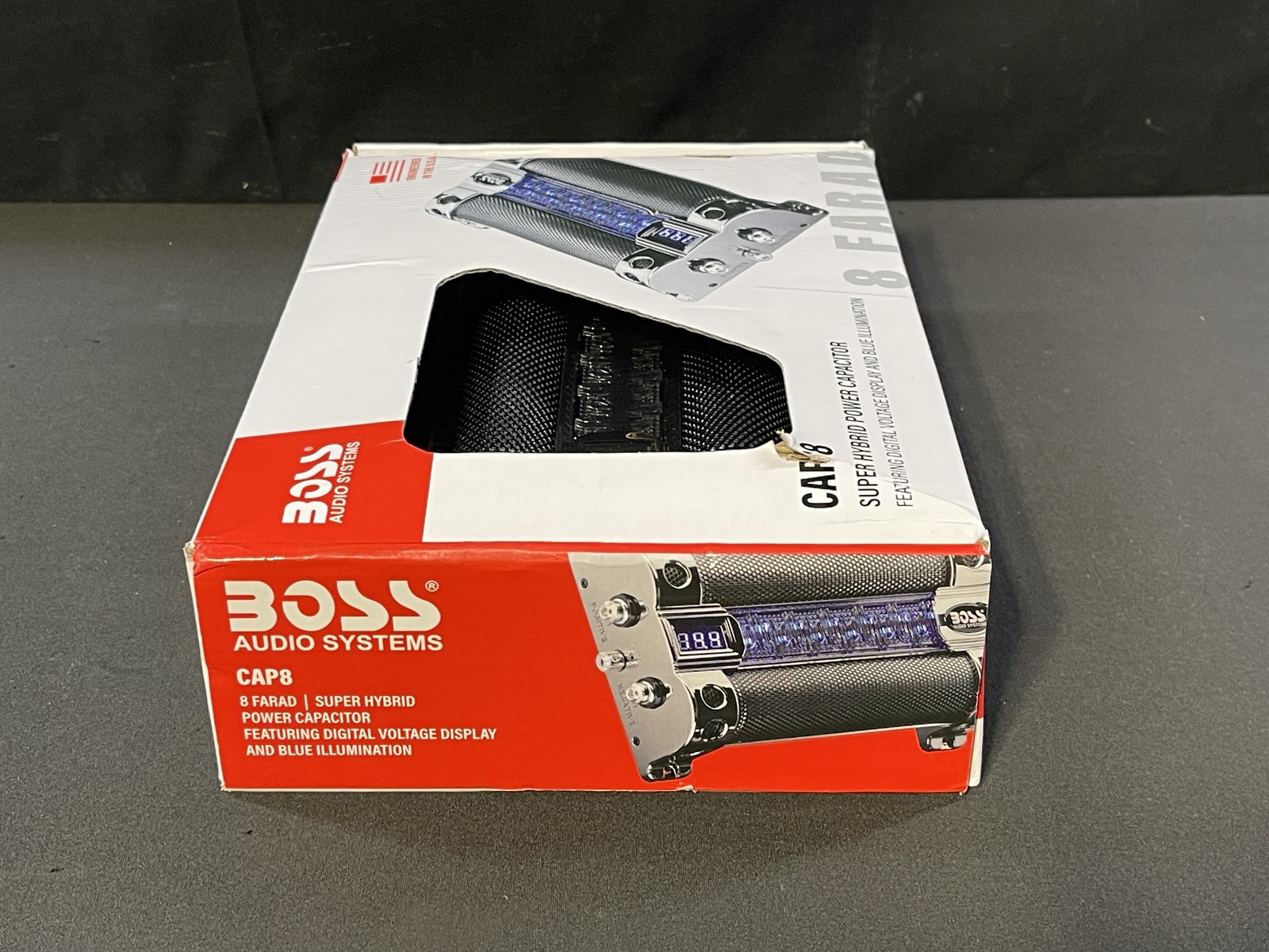 Boss CAP8 8 Farad LED Digital Hybrid Voltage Display Car Capacitor for ...