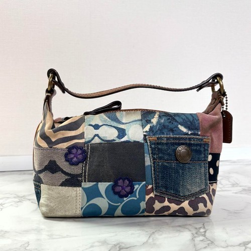 Coach Patchwork Denim Accessory Pouch With Tag Indigo 5.5in x 7in x 3in ...