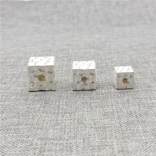 4pcs of 925 Sterling Silver Shiny Cube Beads for Bracelet | eBay