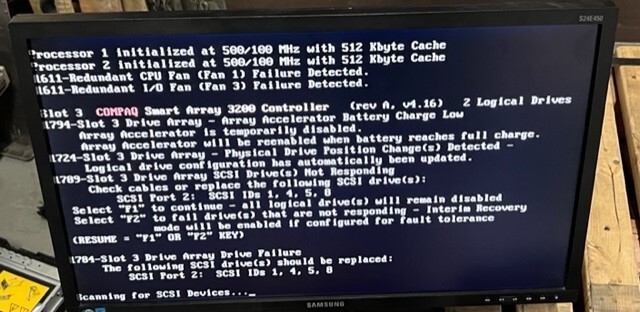 LOT OF 2 Compaq Proliant 3000 Server Series ES1003 , SHIP ON PALLET ...