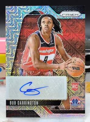2024-25 Panini Prizm Bub Carrington #RSI-BCW Mojo Signatures Auto RC ...