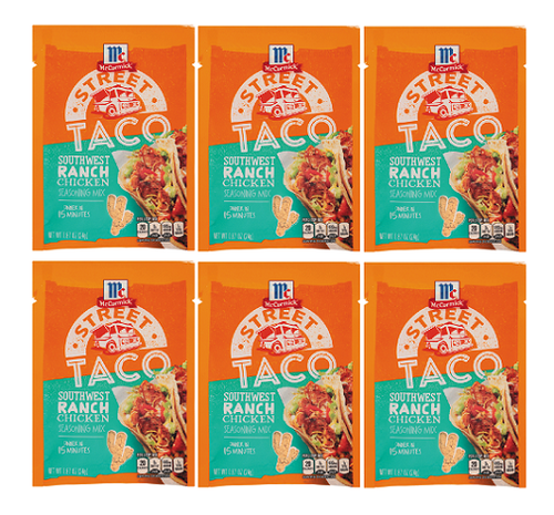McCormick Street Taco Southwest Ranch Chicken Seasoning Mix 6 Pack | eBay