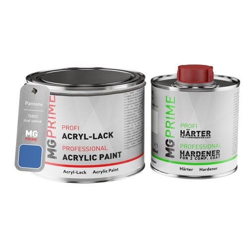 Pantone 7683C Blue Peinture acrylique mat satinée Pot de 0,75 litre ...