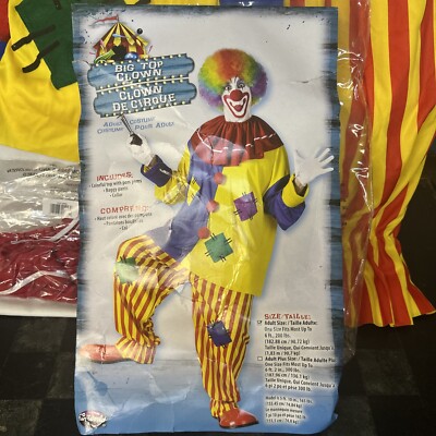 Circus Big Top Clown Adult Halloween Costume | eBay