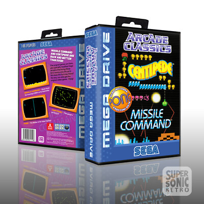 Arcade Classics Custom Cover Sega Mega Drive Box Art Replacement Insert ...