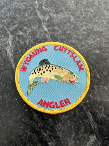 Wyoming WY Cuttslam Angler ON Vtg Trucker Hat 3” Fishing Rare Cutt-Slam ...