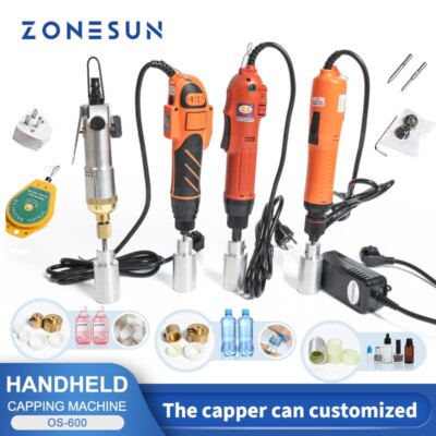 ZONESUN HandHeld Electric Bottle Capping Machine Scew Tool Cap Capping ...