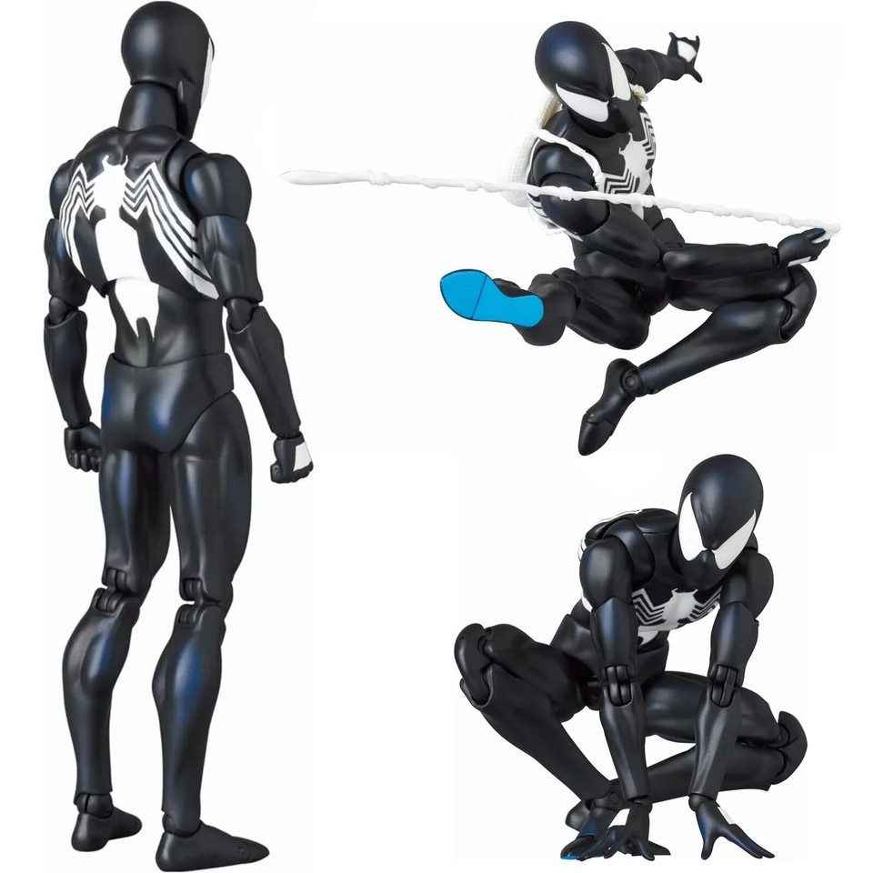 6'' MAFEX No.147 Spider-Man Black Costume COMIC Ver. CT Ver. Action ...