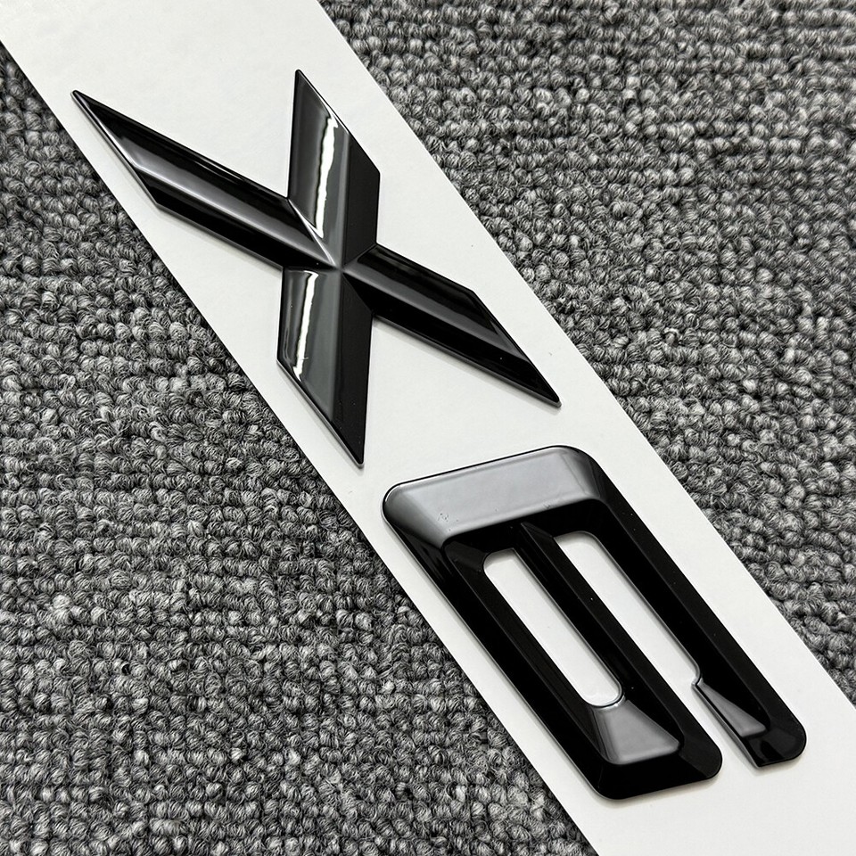 Gloss Black For BMW X6 Series Emblem X6+XDrive40i Number Letter Rear ...
