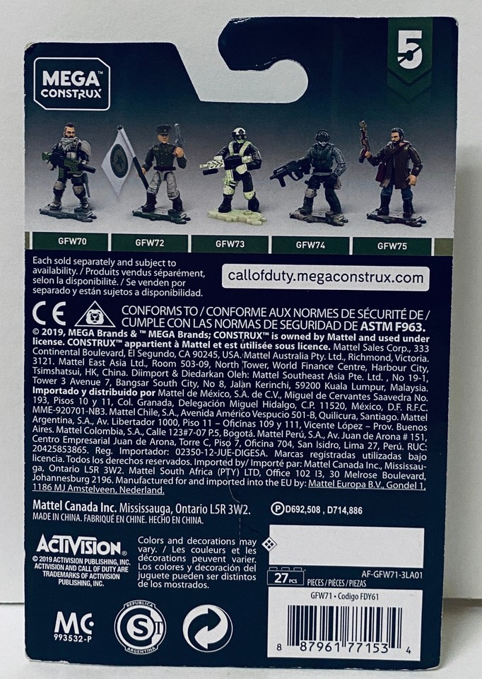 New Sealed Mega Construx Call of Duty: Gideon (GFW71) Series 5 Free ...