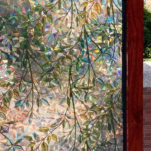 Green Leaves Window Privacy Film Frosted Glass Sticker Decorative ...