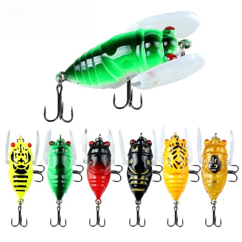 Floating Insect Lure 4cm 6g with Movable Wings for Freshwater Topwater ...
