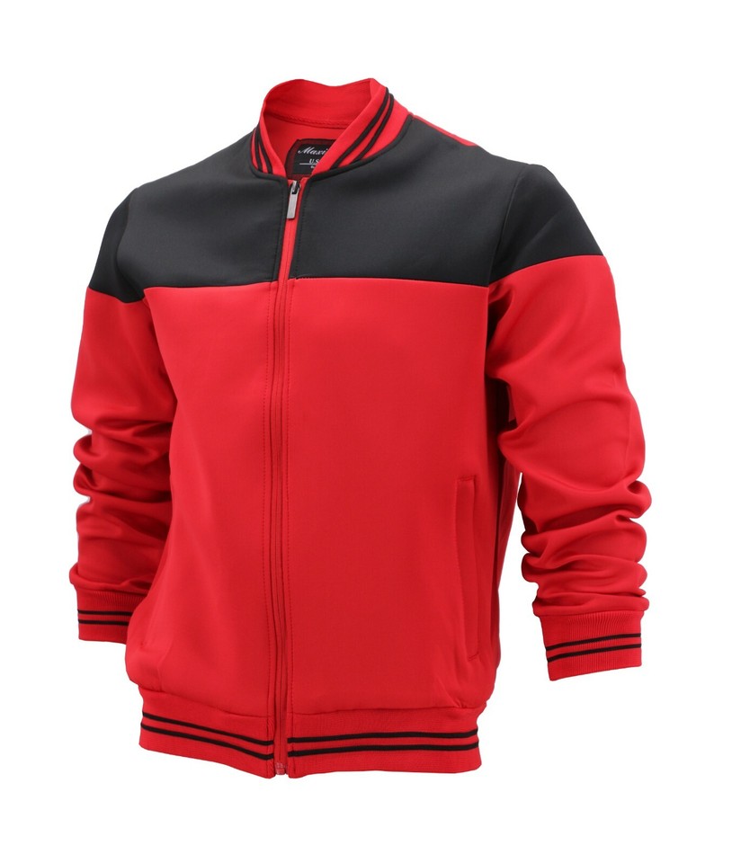 Maximos USA Men's Stylish Lightweight Multi Pocket Mesh Track Bomber ...