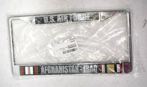 US Air force Afghanistan Iraq Chrome License Plate Frame Heavy Duty ...