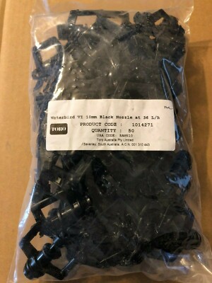 Lot of 50 TORO Waterbird VI Micro Sprinklers 10mm Black Nozzle SAM610 ...