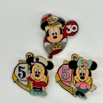Tokyo Disney Resort Game Prize Pin TDR 30th TDS 5th Mickey Minnie 3 ...
