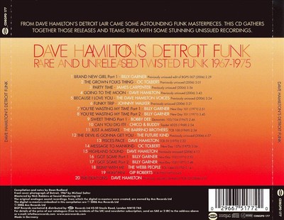 VARIOUS ARTISTS DAVE HAMILTON'S DETROIT FUNK: RARE AND UNRELEASED ...