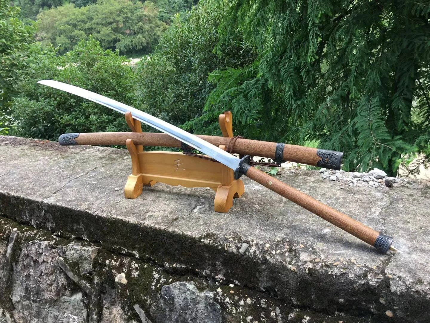 Two Handed Miao Dao Curved Greatsword Chinese War Great Long Sword ...