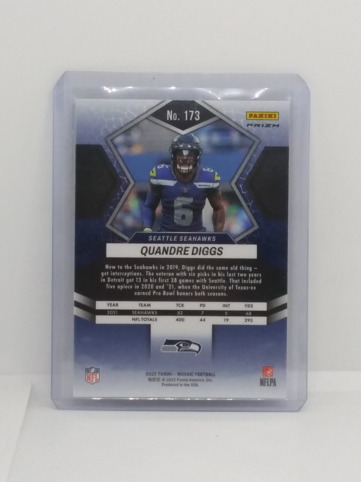 2022 Panini Mosaic Quandre Diggs Pink Camo No. 173 Seattle Seahawks | eBay