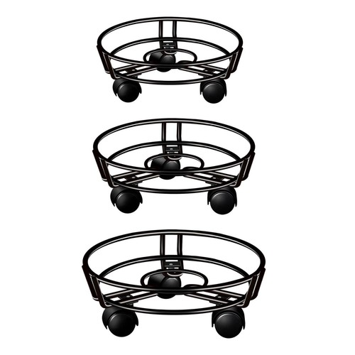 Pot Caddy Wheels Planter Trolley Flower Pot Mover Garden Rolling Plant ...